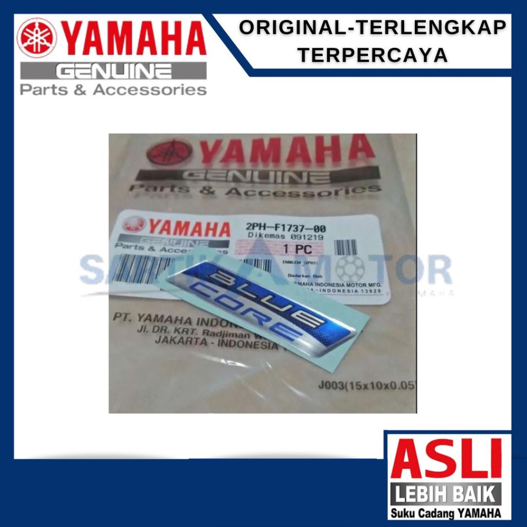 Jual EMBLEM (2PH1) LOGO BLUE CORE ORIGINAL YAMAHA (2PH-F1737-00 ...
