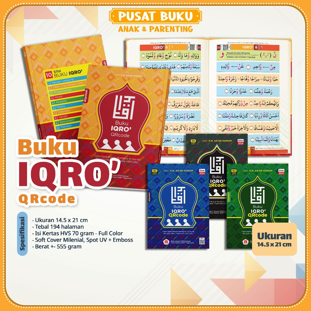 Jual IQRO QRCODE Original Edisi Milenial - Al Qosbah - Iqro melenial ...
