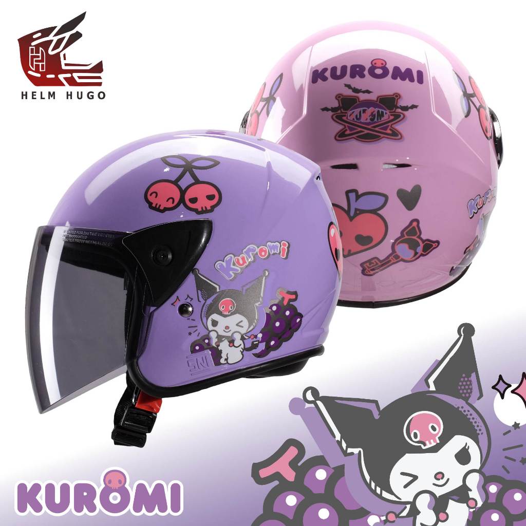 Jual Helm Anak Lucu Motif Kuromi untuk Usia 2 hingga Dewasa SNI ...