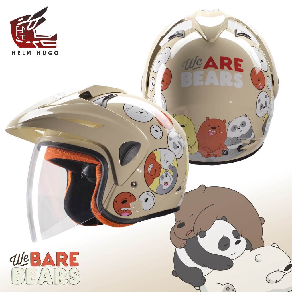 Jual Helm Anak Lucu Motif We Bare Bears untuk Usia 5 hingga 7 Tahun ...