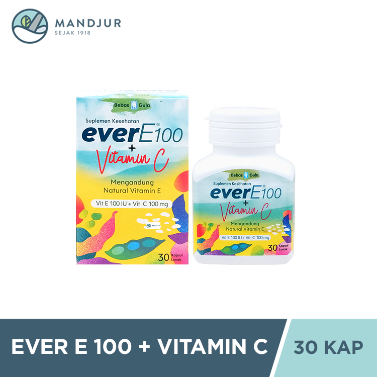 Jual Ever E 100 + Vitamin C 30 Kapsul - Suplemen Vitamin E dan C ...