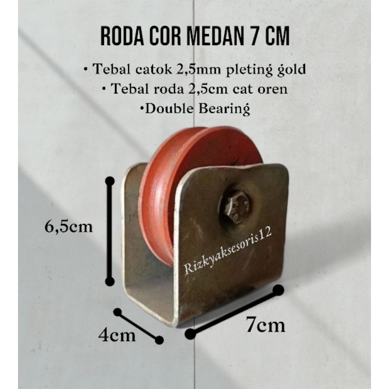 Jual Roda Besi Cor Medan pleting ukuran 6cm 7cm 8cm || Roda pintu pagar ...