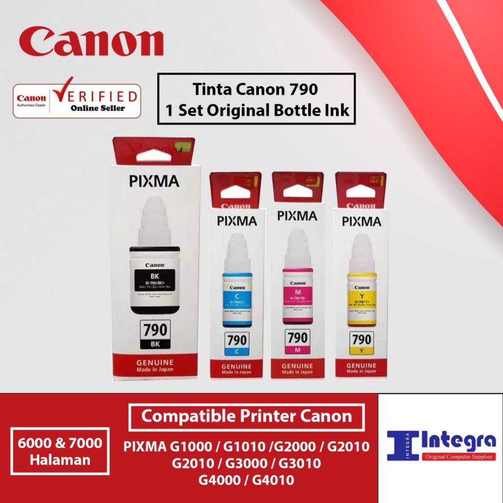 Jual Tinta Canon 790 ( B, C, M, Y ) 1 Set Original Datascript Ink ...