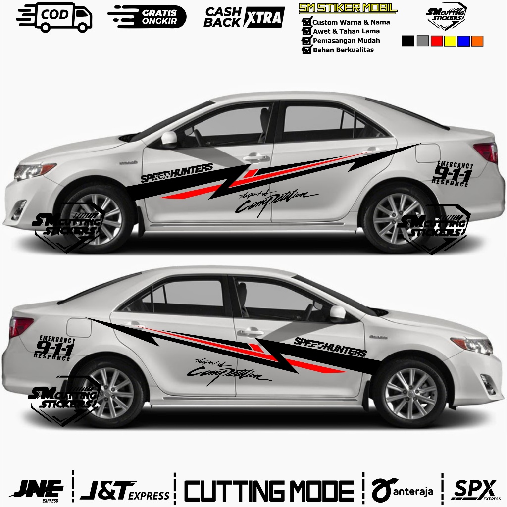Jual Stiker Cuting Speedhunter Stiker Mobil Sedan Vios Corolla Camry ...