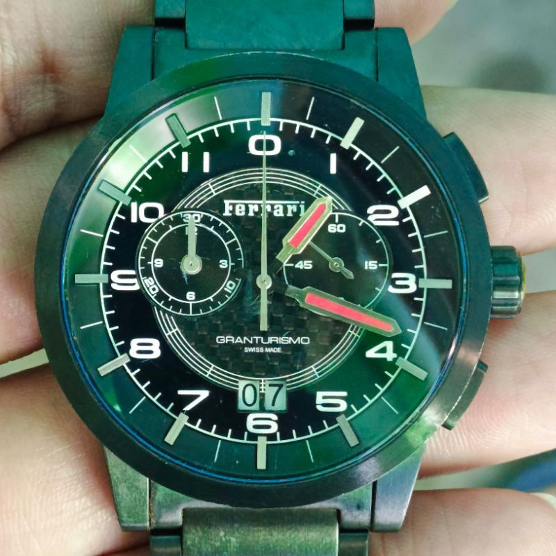 Jual Jam Tangan Swiss Ferrari Granturismo Chronograph Original | Shopee ...