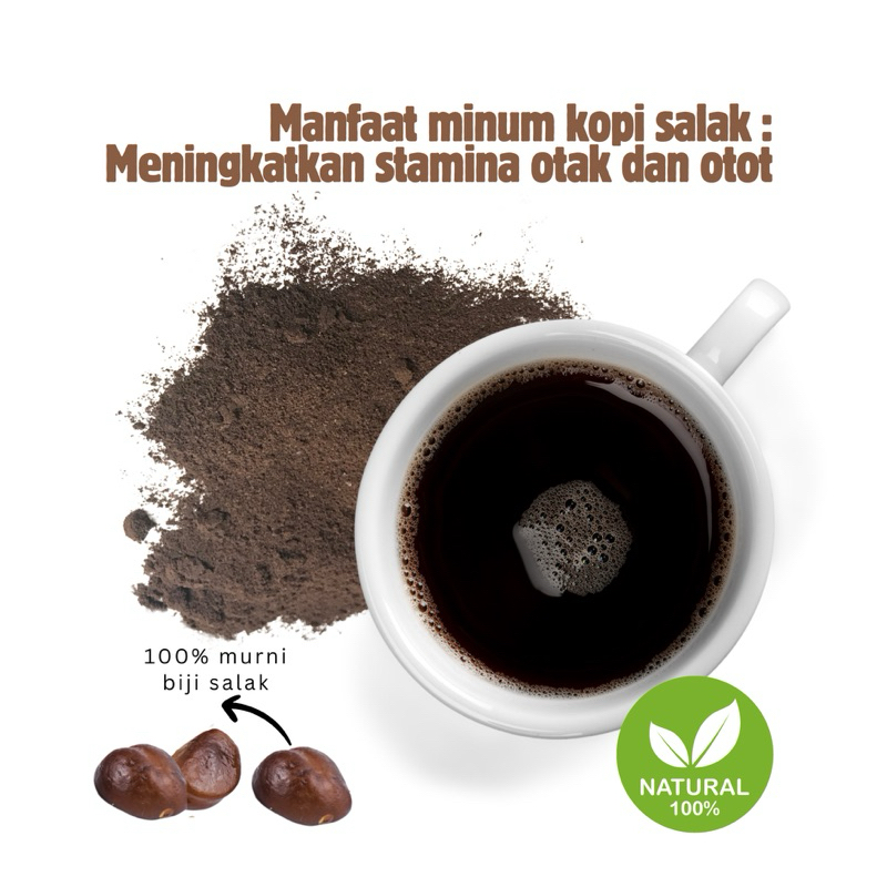 Jual SALAKU Kopi Biji Salak Serbuk Murni Herbal Siap Seduh Kemasan 100 ...
