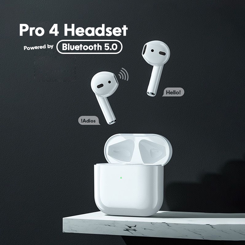 Jual Headset Bluetooth Pro 4 TWS Earbuds Hi Resolution Audio | Shopee ...