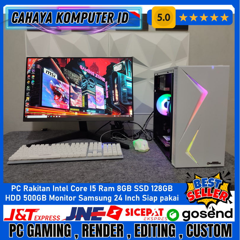 Jual PC RAKITAN INTEL CORE I5 3470 RAM 8GB SSD 128GB MONITOR AOC 22 INCH EDITING DESIGN | Shopee ...