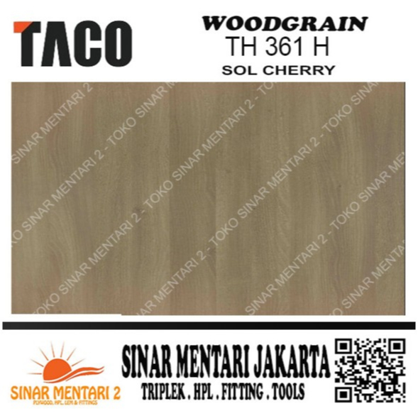 Jual TACO HPL WOODGRAIN TH 361 H SOL CHERRY | Shopee Indonesia