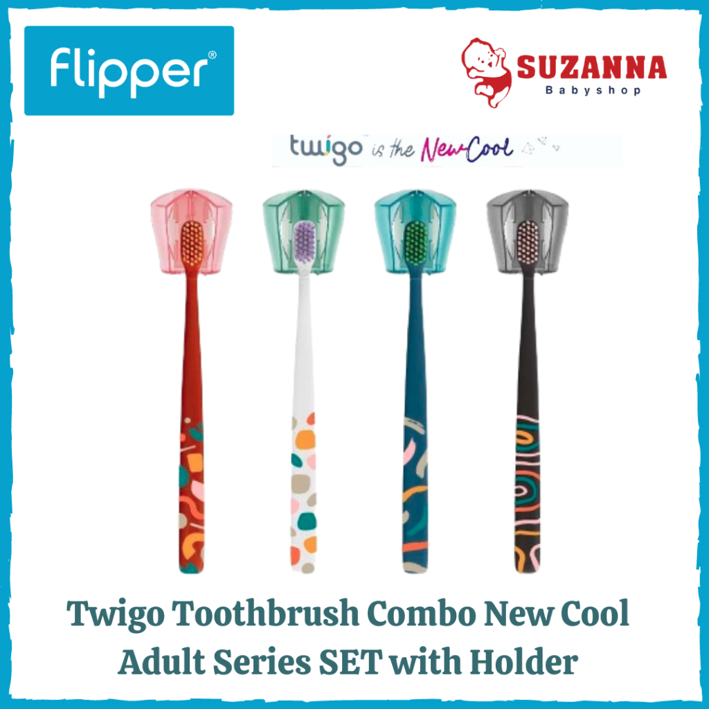 Jual Flipper Twigo Toothbrush Combo New Cool Adult Series SET with ...