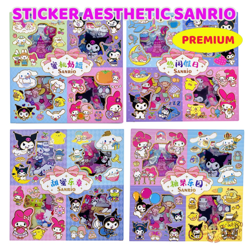 Jual TAIYO Sticker Aesthetic Sanrio Labubu 2D Stiker Pack Isi 100 ...