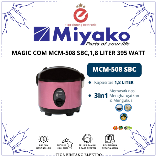 Jual MAGIC COM MIYAKO MCM-508 SBC ( 1.8 Liter ) | Shopee Indonesia