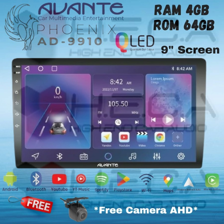 Jual Avante Phoenix AD-9910 Qled 9" 4/64 GB Head Unit Android Tape ...