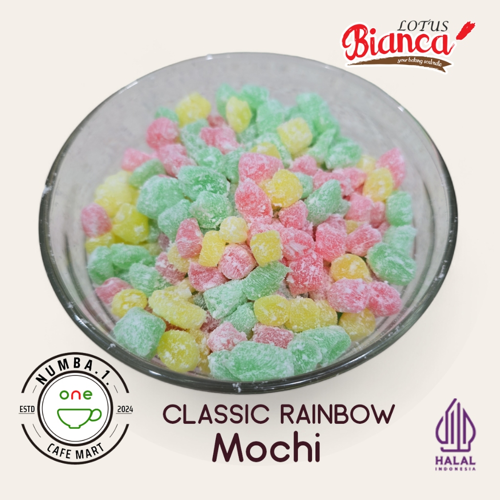 Jual 250gr Classic Rainbow Mochi (Topping dessert dan minuman) | Shopee ...
