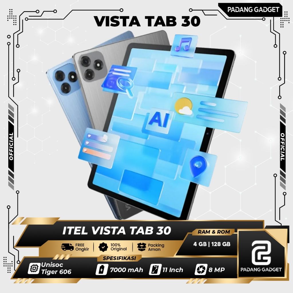 Jual Itel Vista Tab 30 Tablet 4GB/128GB 11" FHD+ IPS Display 7000mAh ...