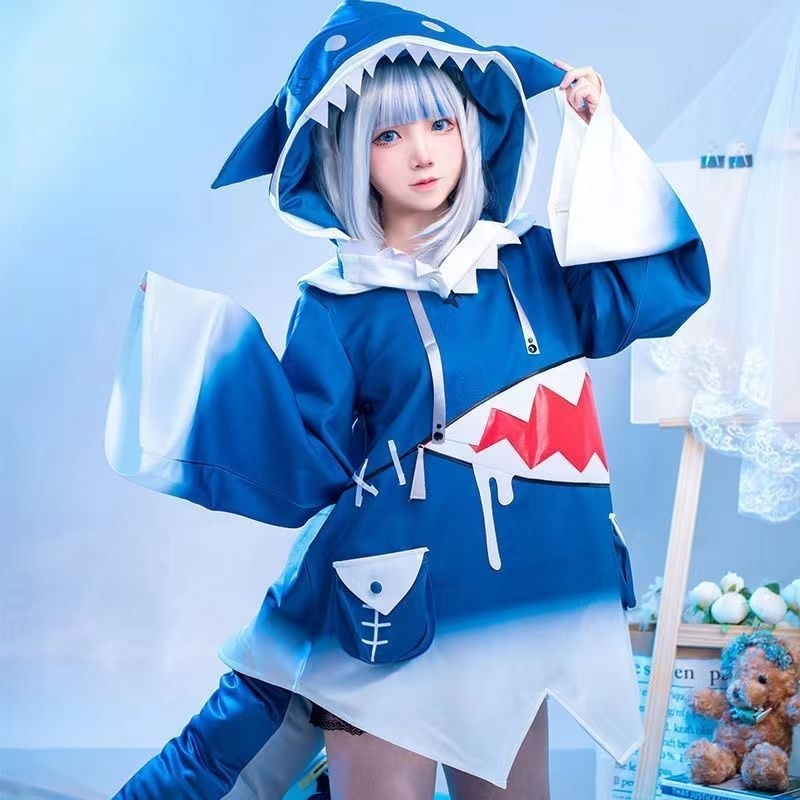 Jual Costume Vtuber Hololive Gawr Gura Cosplay Shark Hiu | Shopee Indonesia