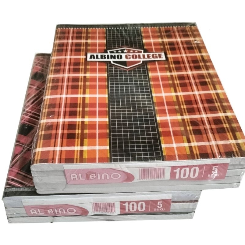 Jual Buku Tulis Panjang Albino 100 Lembar (1 Pack Isi 5 Buku) | Shopee ...