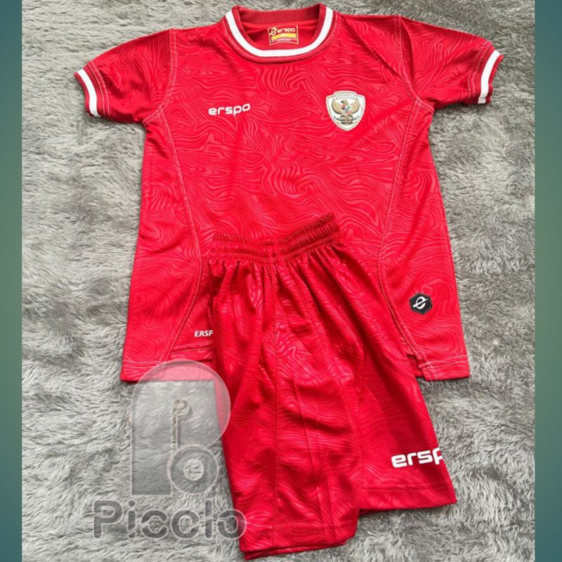 Jual Jersey ANAK Timnas Indonesia Terbaru 2024 Home ERSPO Replika Premium Bahan BRAZIL EMBOS ...