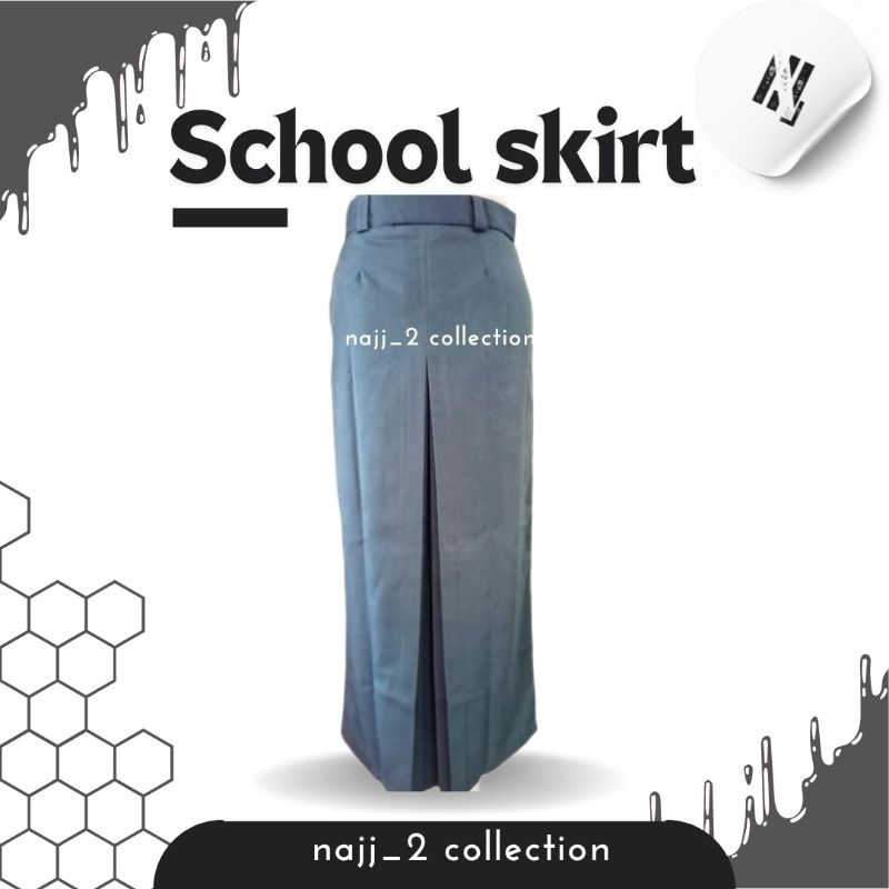 Jual NAJJ_2---ROK PANJANG MODEL SPAN BELAH SATU DEPAN: ROK SEKOLAH DAN ...