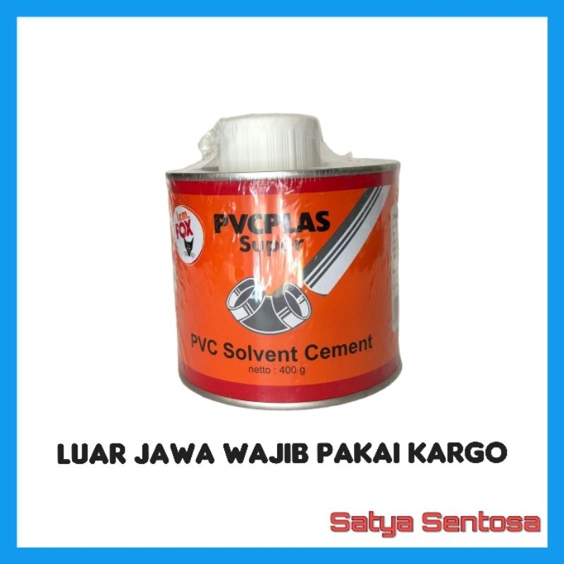 Jual Lem Pipa Fox PVC PLAS / PVCPLAS Kaleng 400 gr | Shopee Indonesia