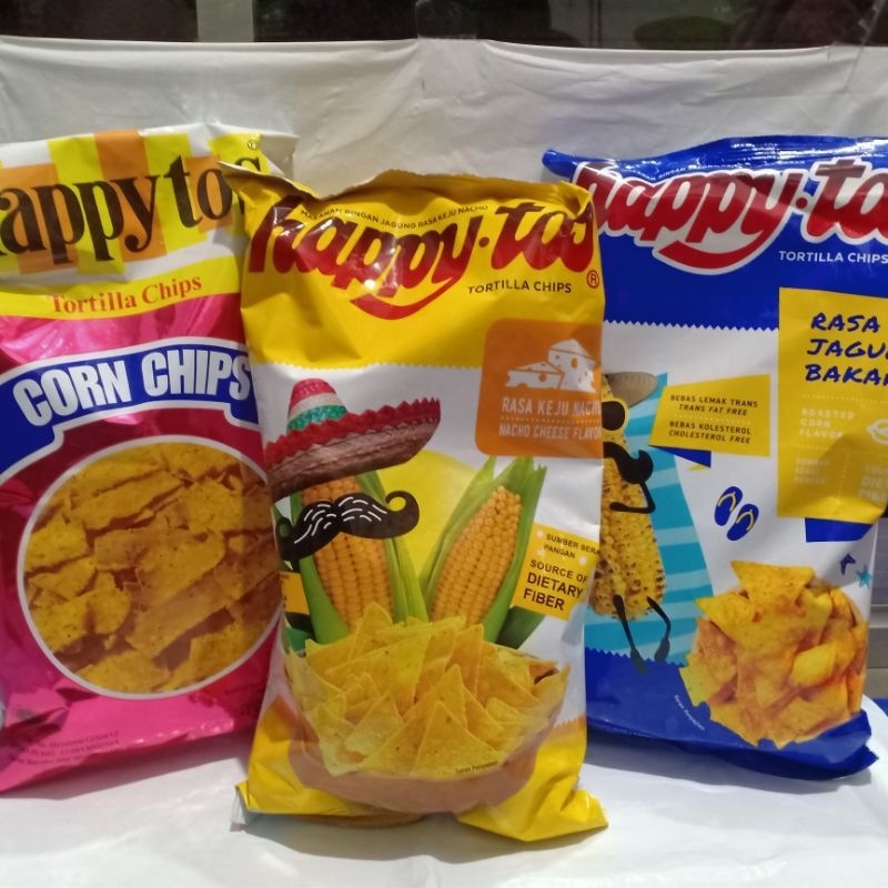 Jual Snack Camilan Gurih Kripik / Keripik Happytos Tortilla Chips ...
