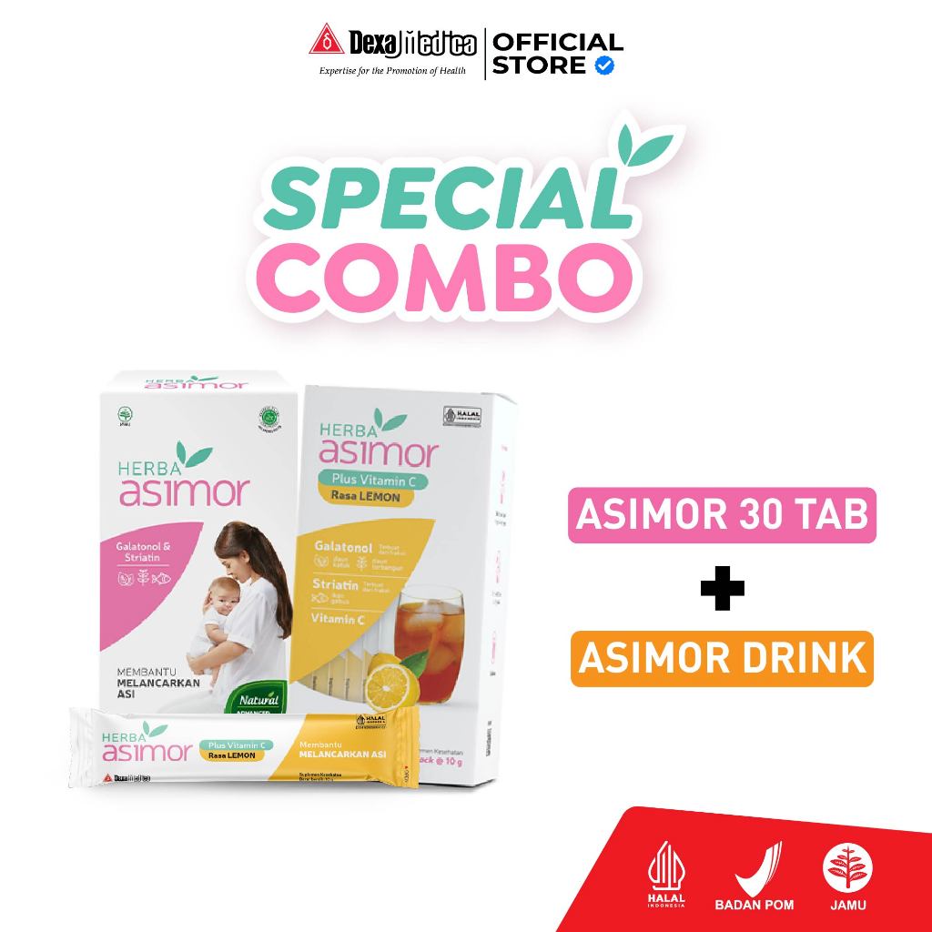 Jual HERBA Asimor – Combo Asi Booster Drink 10 Stickpack Dan 30 Kaplet ...