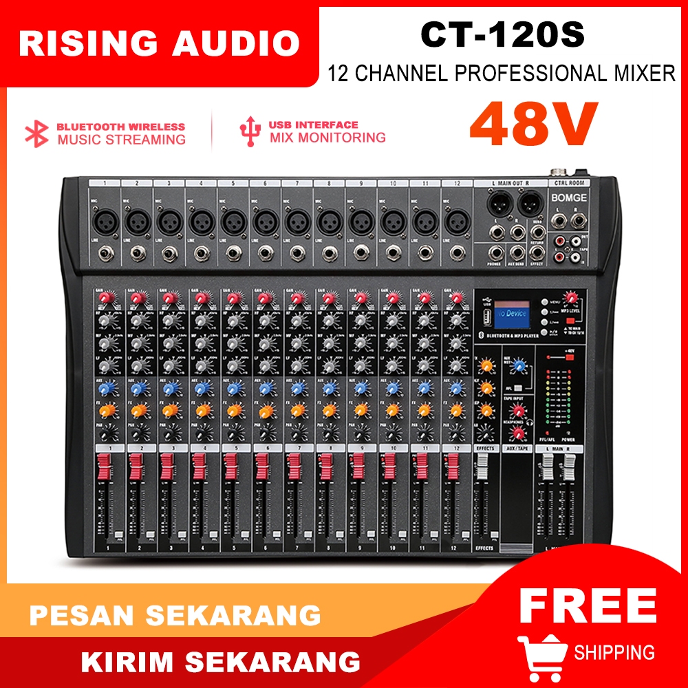 Jual RISING AUDIO 6/8/12/16 Channel Audio Mixer Sound Mixing Console ...