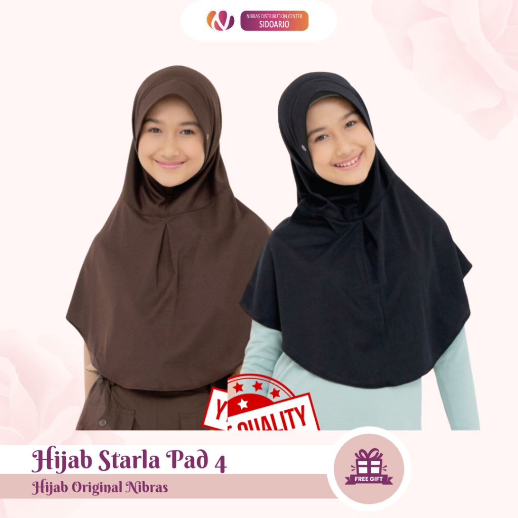 Jual Kerudung Jilbab Instan Anak Seragam Sekolah Anak Perempuan Branded Hijab Polos Starla Pad 4 ...