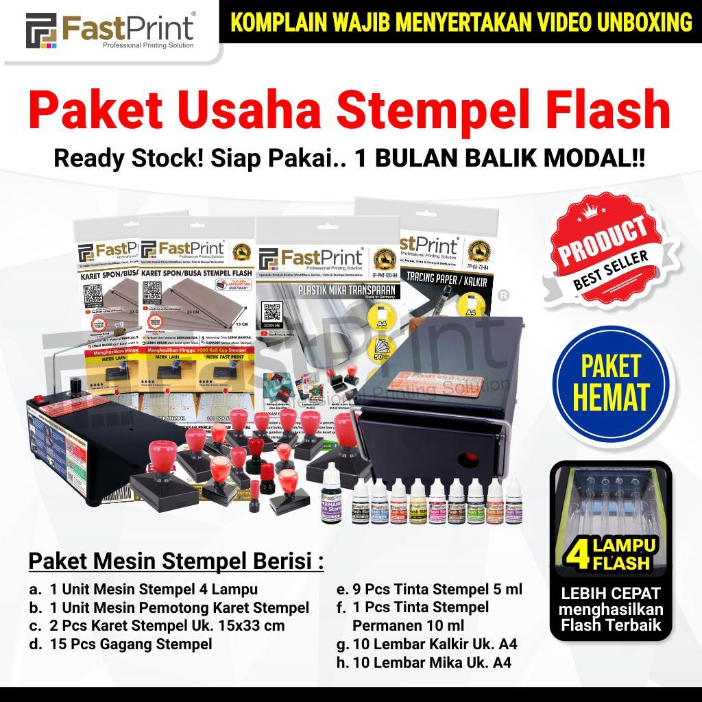 Jual Paket Hemat Usaha Mesin Stempel Warna 4 Lampu Lengkap | Shopee Indonesia