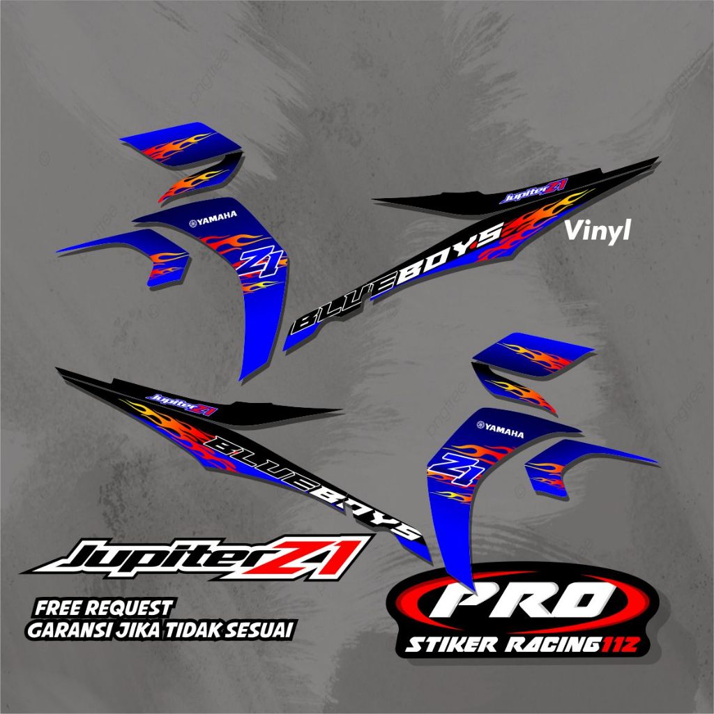 Jual STIKER STRIPING VARIASI JUPITER Z1 - STIKER MOTOR JUPITER Z1 ...