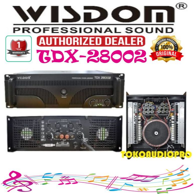 Jual Power Wisdom TDX28002 2-Channel Power Amplifier Wisdom Tdx-28002 ...