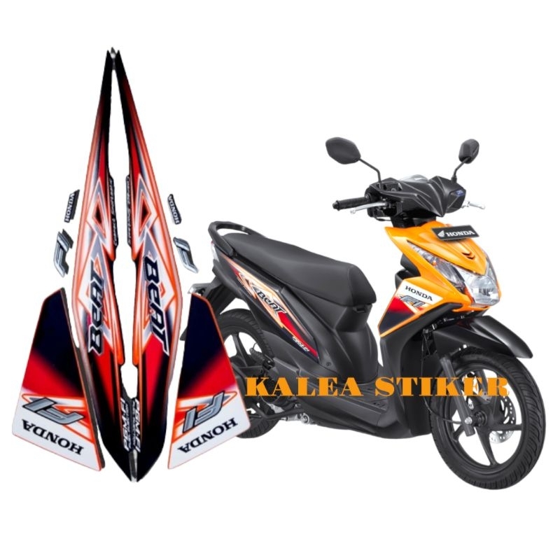 Jual STRIPING STIKER LIS LES POLET BODY MOTOR HONDA BEAT 2013 HITAM ...