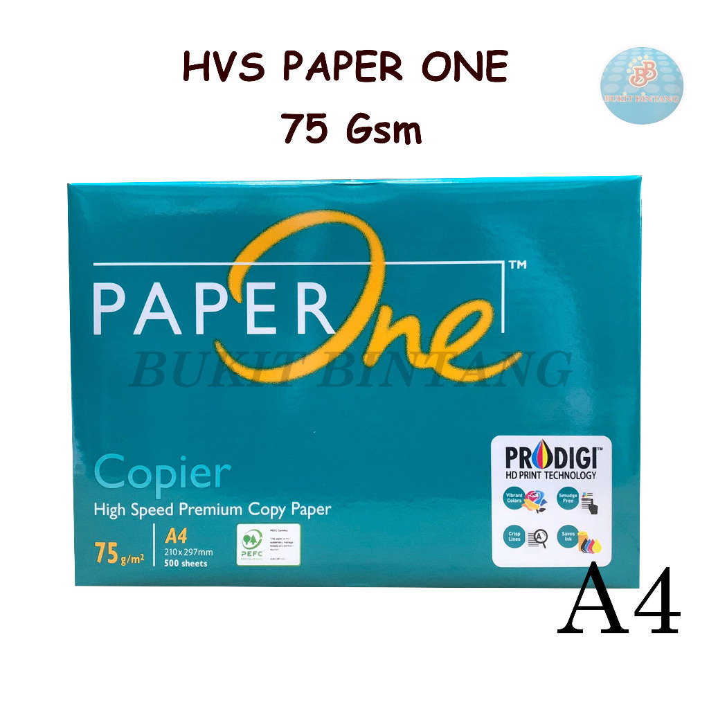 Jual Kertas HVS Paper One 75 Gsm Ukuran A4 ,1 RIM / 500 Lembar | Shopee Indonesia