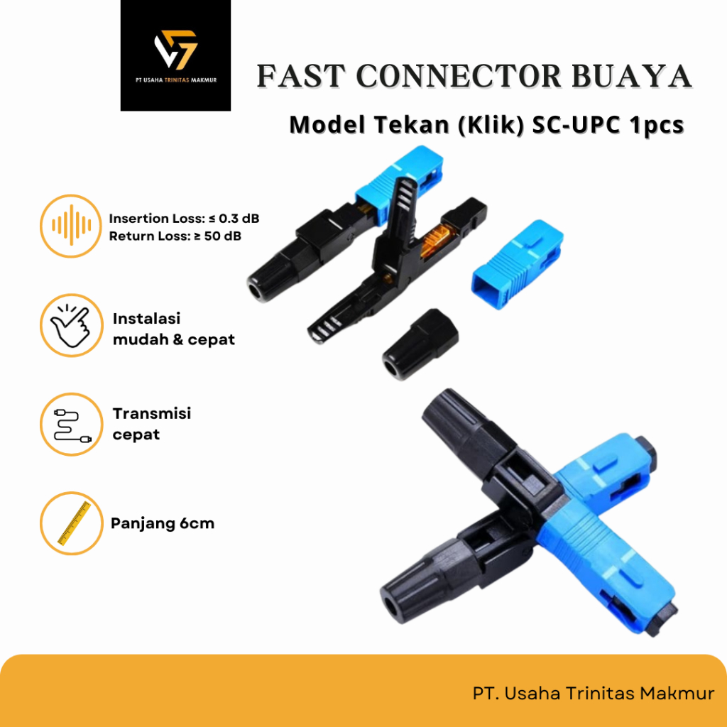Jual Fast Connector SC UPC Fiber Optik Buaya / Fast Konektor SC/UPC Fiber Optic FTTH Buka ...