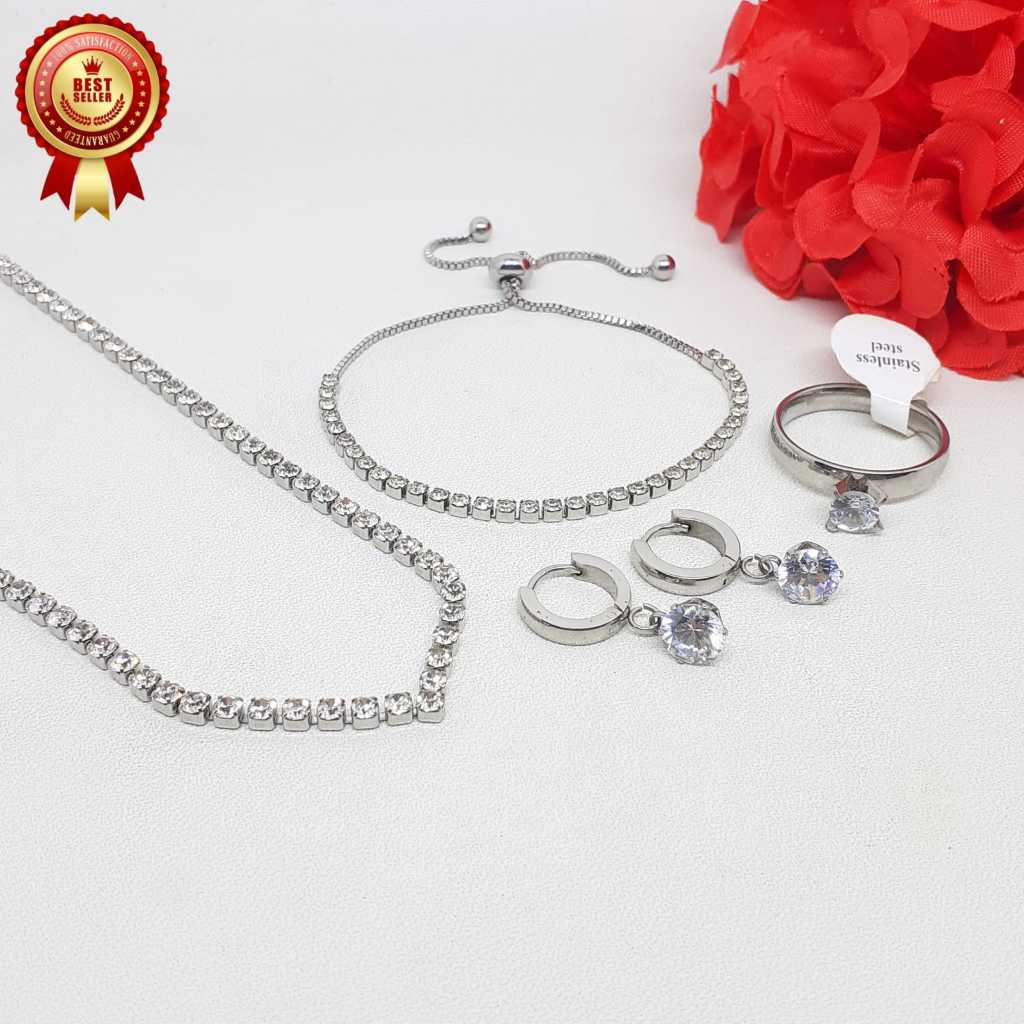 Jual mytitanium-set titanium lapis emas cantik wanita dewasa kwalitas ...