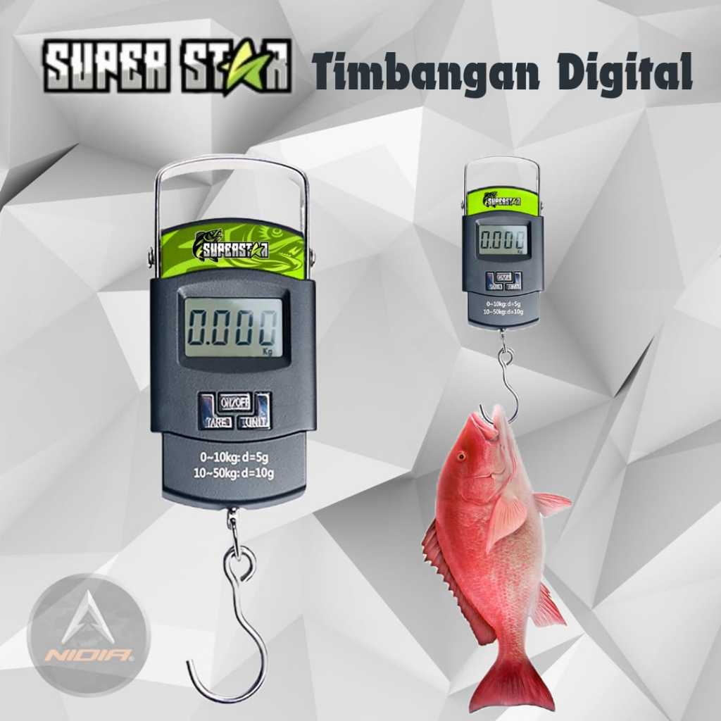 Jual Timbangan Gantung Digital Portable Scale | SUPERSTAR Digital Hanging Scale 50Kg | Shopee ...