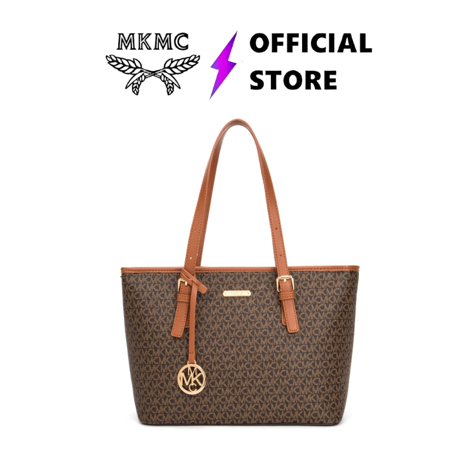 Jual MKMC Totebag Wanita Medium Tas Bahu Kulit Motif Monogram Korean ...