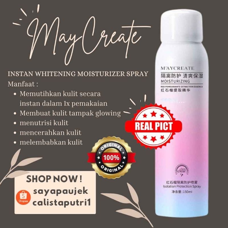 Jual [READY MAYCREATE ] maycreate whitening spray / mycreate spray ...