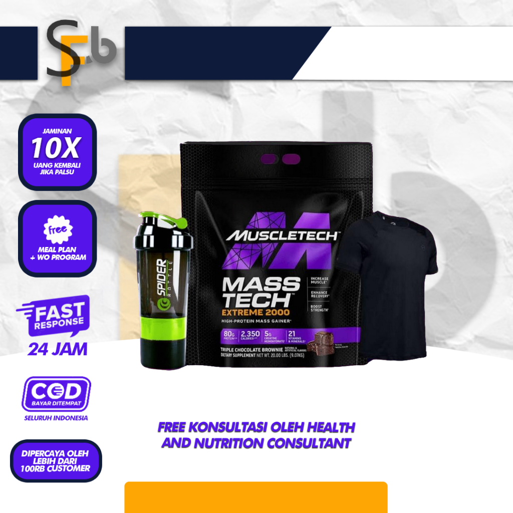 Jual Muscletech Masstech Xtreme 2000 Weight Gainer 20 Lbs | Shopee ...