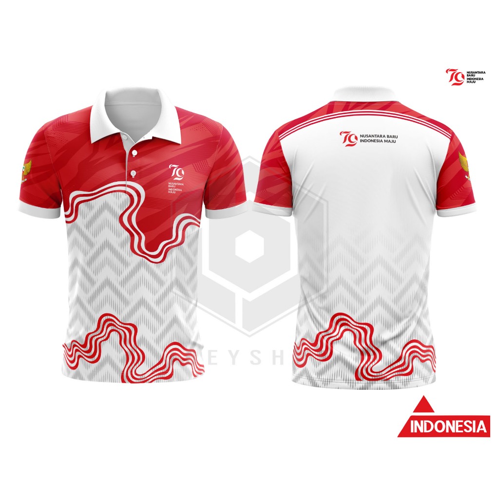 Jual Kaos Baju Polo Pria Jersey 17 Agustus 2024 Dirgahayu HUT RI 79 Fullprint ART19 | Shopee ...