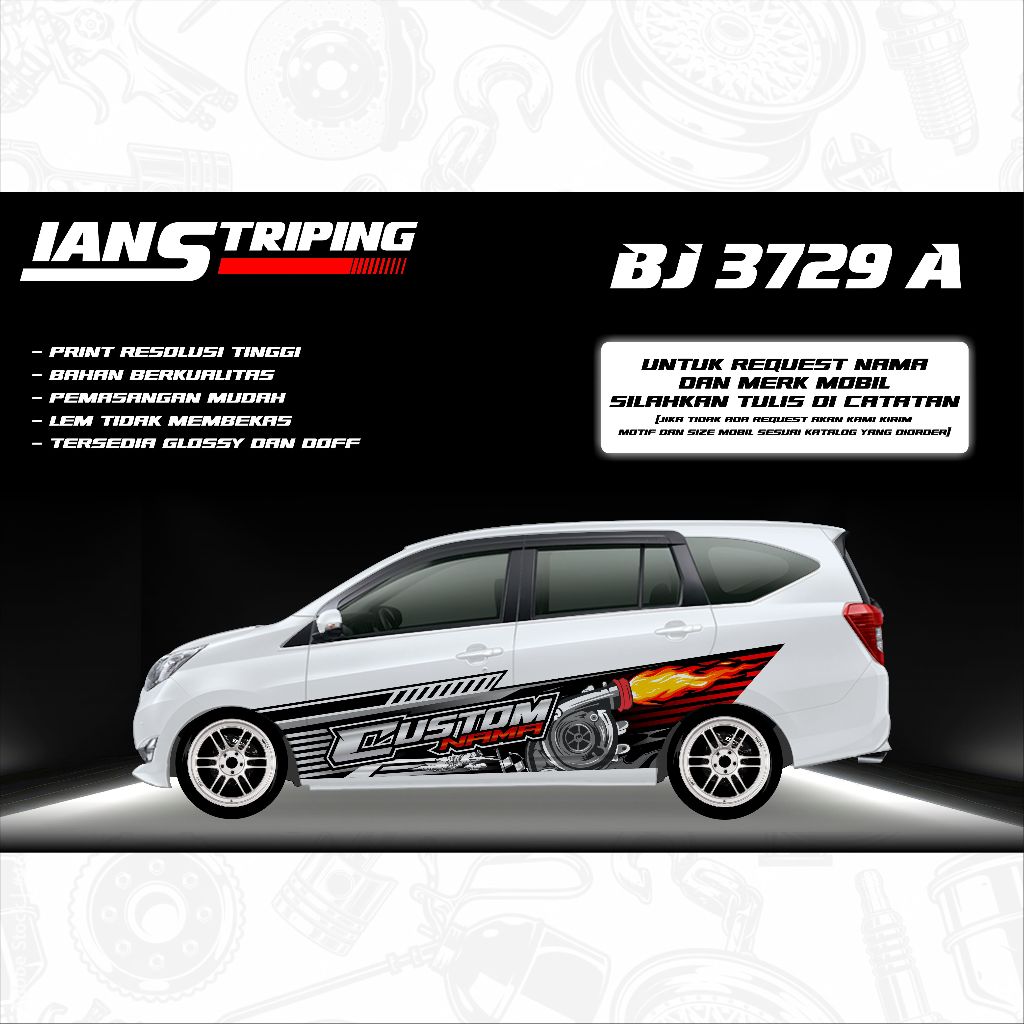Jual BJ 3729-DECAL STICKER MOBIL SAMLONG CUMI DARAT TURBO DIESEL-STIKER ...
