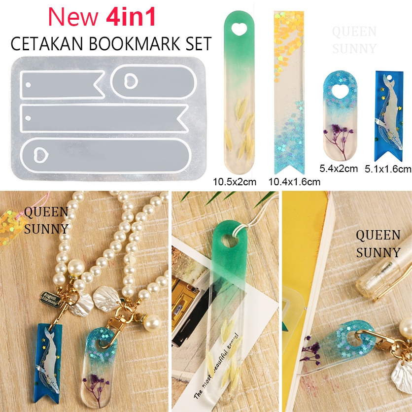 Jual NEW SET 4in1 Cetakan Resin Pembatas Buku Imut Lucu Fancy ...