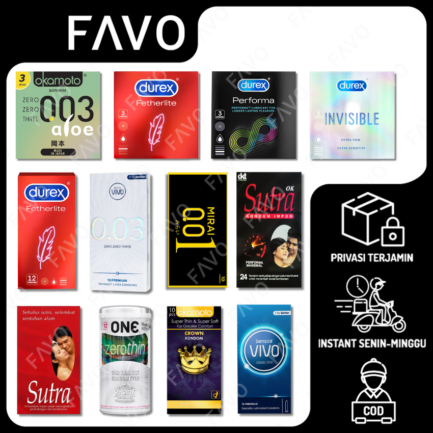 Jual Kondom Tipis Anti Bocor One Durex Okamoto Sutra Mirai Vivo | Shopee Indonesia