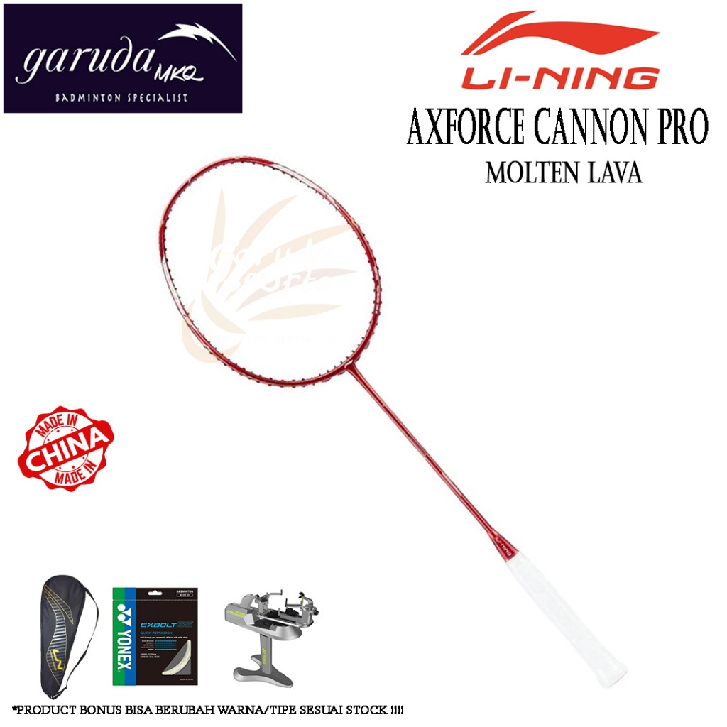 Jual Raket Badminton LINING AXFORCE CANNON PRO AYPU083 MOLTEN LAVA ...