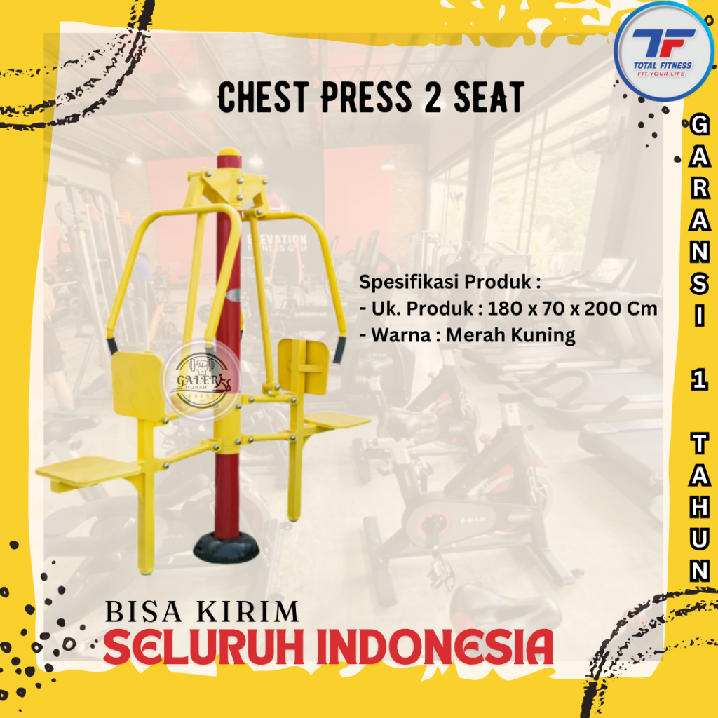 Jual Alat Fitnes Outdoor Chest Press 2 Seat Fitness Taman | Shopee ...