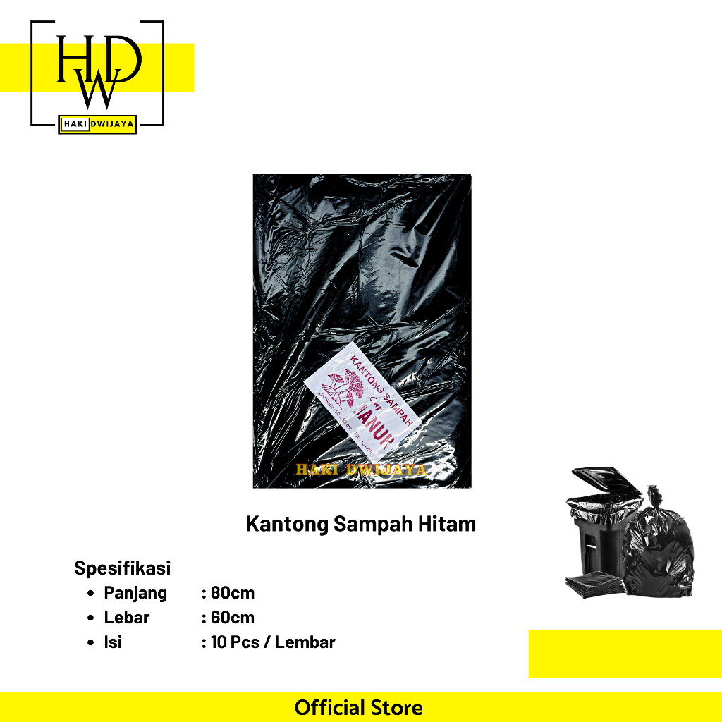 Jual [10Pcs] Plastik Sampah / Trash Bag 60x80cm Hitam High Quality ...
