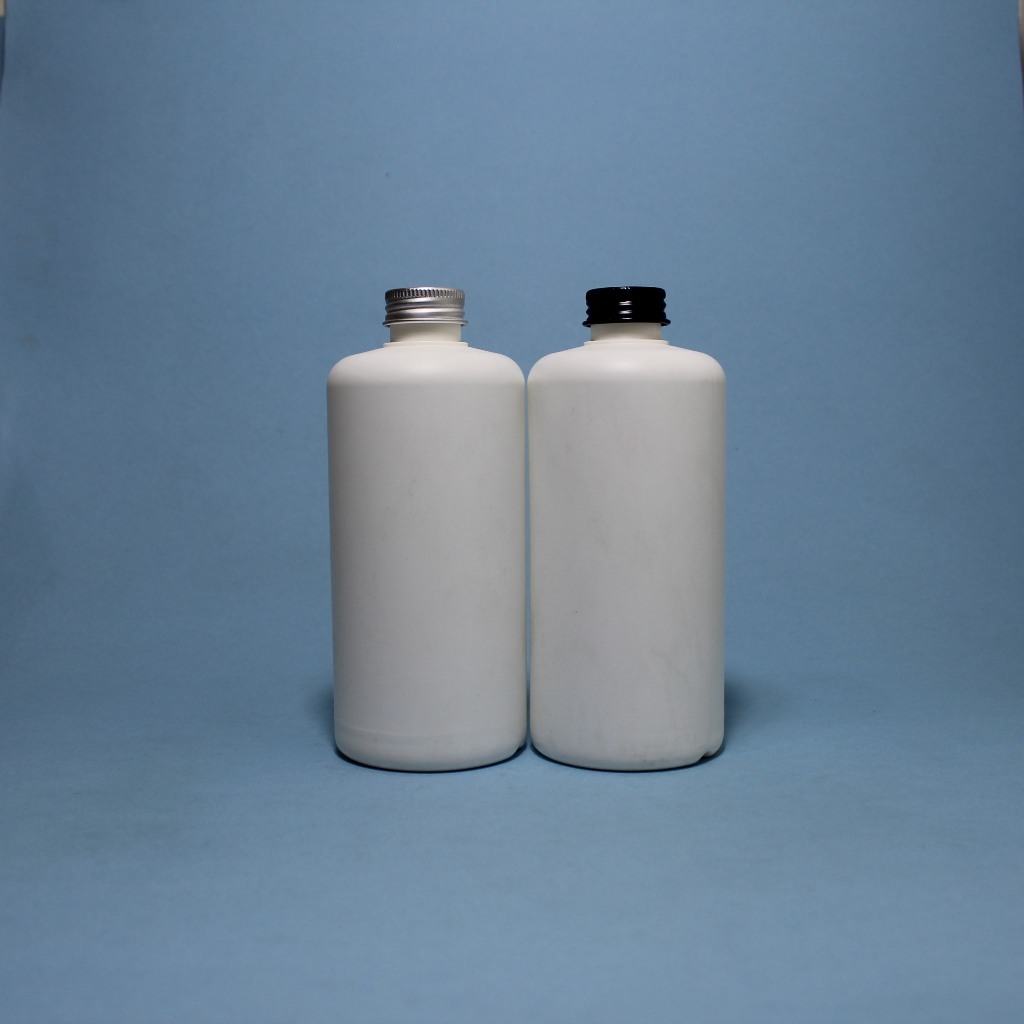 Jual Botol Ulir 500ml HDPE Putih + Set Tutup Ulir Alumunium neck 28 ...