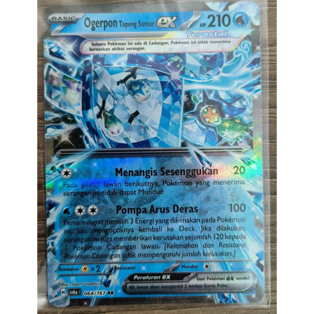 Jual Kartu Pokemon Original TCG sv6s 064/167 Ogerpon Topeng Sumur EX RR Pack Topeng ...