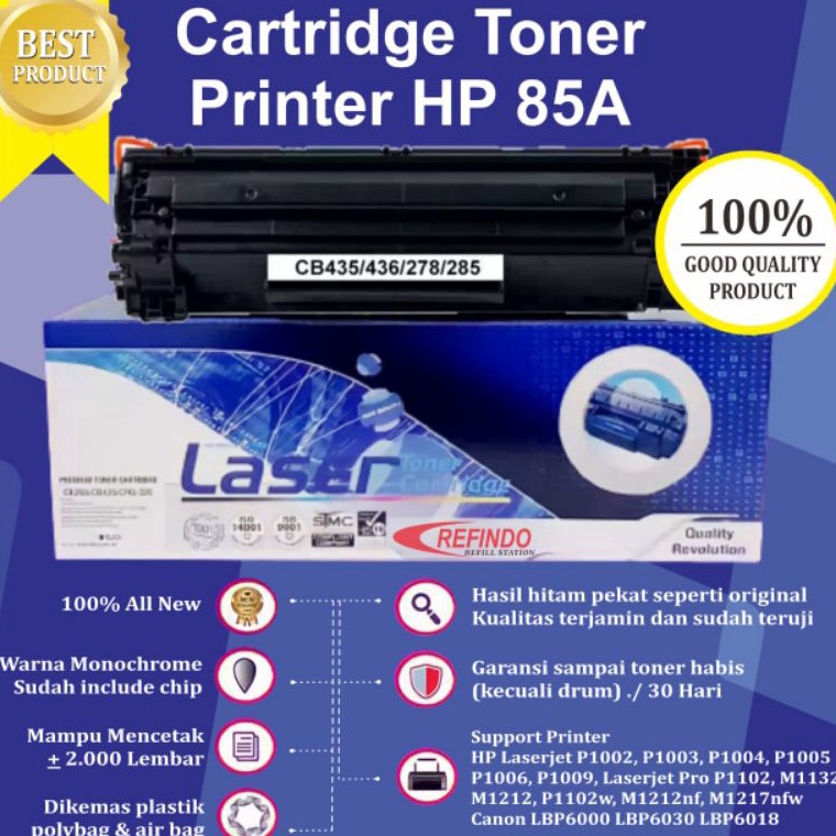 Jual Toner Compatible 85A HP85A HP 85A CE285A Printer Laserjet P112 u ...