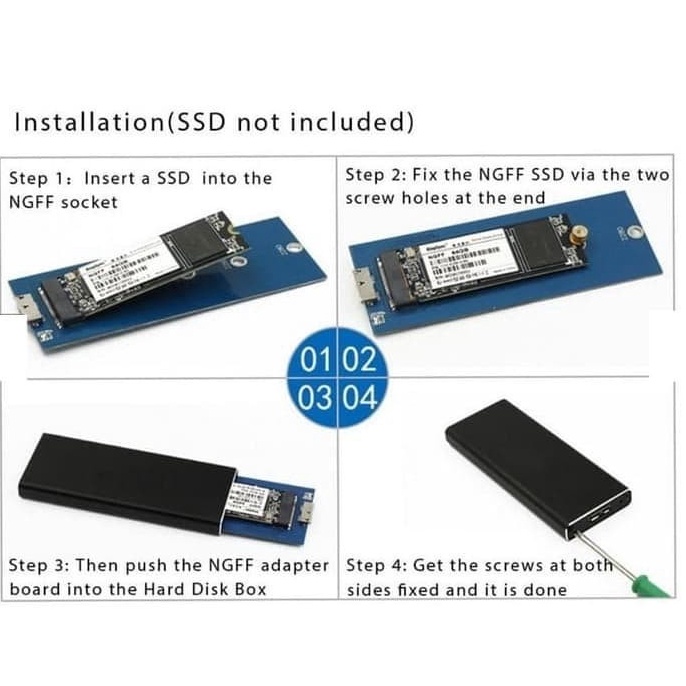 Jual CASING SSD M2 EXTERNAL NGFF SATA USB3 5GBPS SSD M2 BKEY ENCLOSURE ...